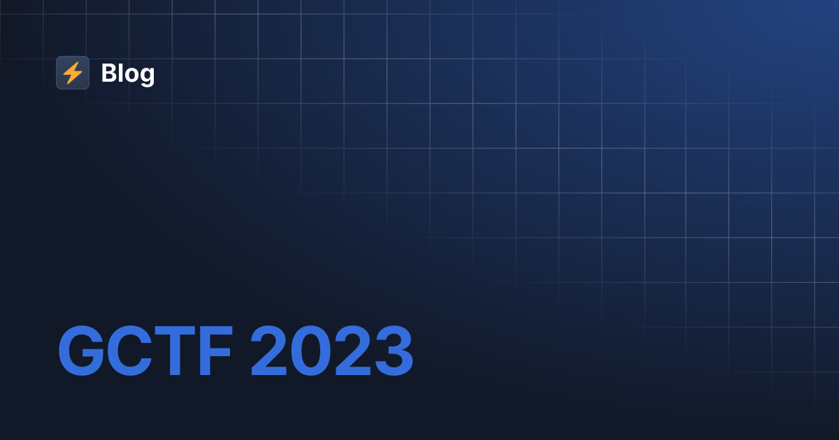 GCTF 2023 | Blog
